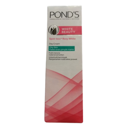 POND'S White Beauty Day Cream Spot-less+ Rosy White Oily Skin 20g 1's ...